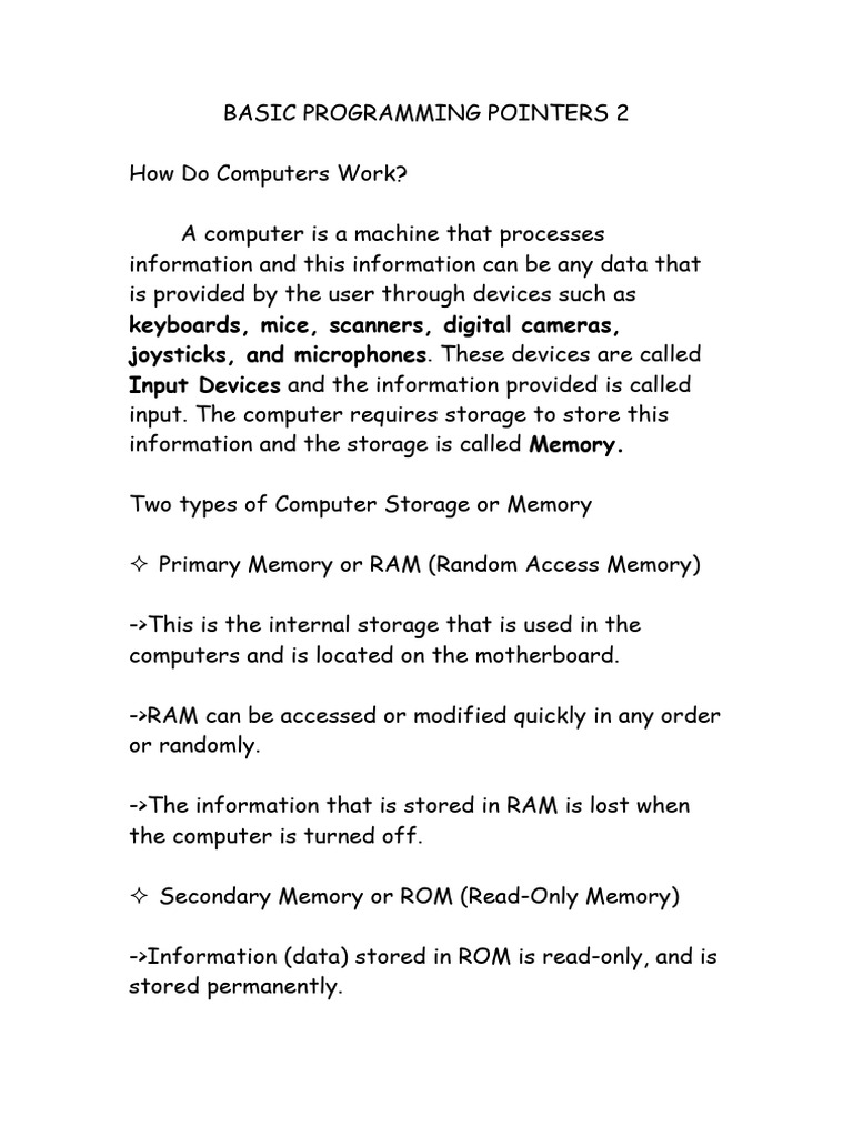 Basic Programming Pointers 2 | PDF | Computer Data Storage | Computer ... Basic Programming Pointers 2 | PDF | Computer Data Storage | Computer ...