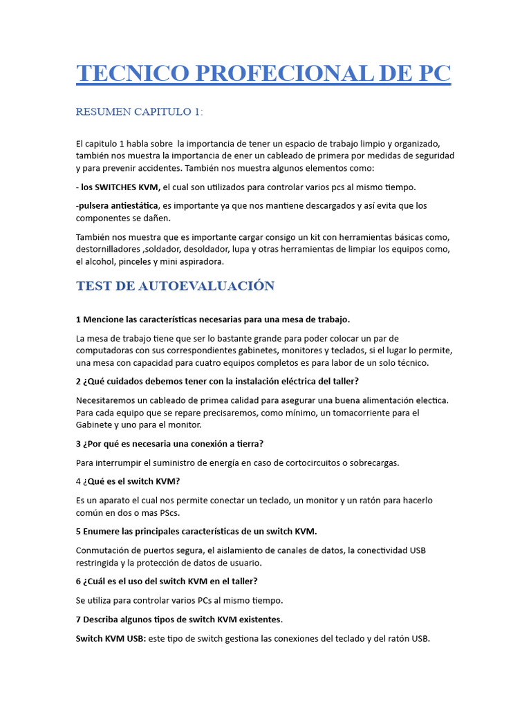 Resumen-Cap 1 | PDF | USB | Hdmi