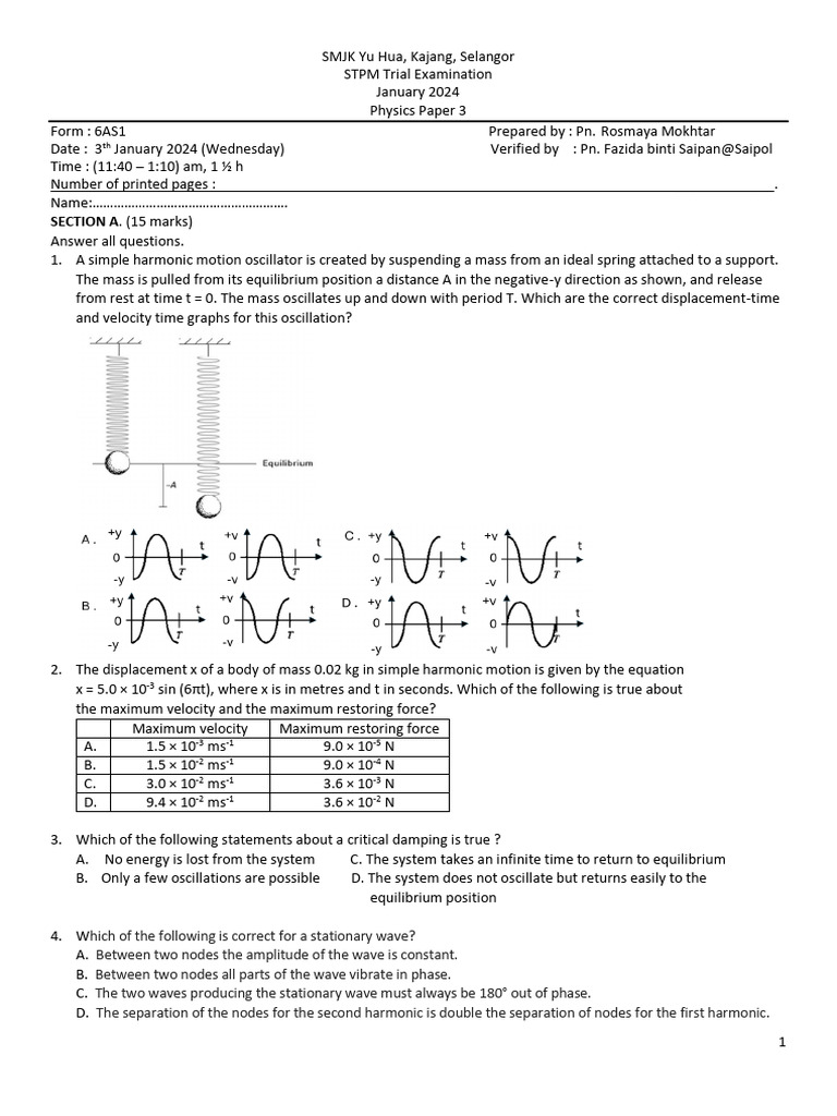 STPM Physics Paper 3 Overview | PDF | Photoelectric Effect | Electron