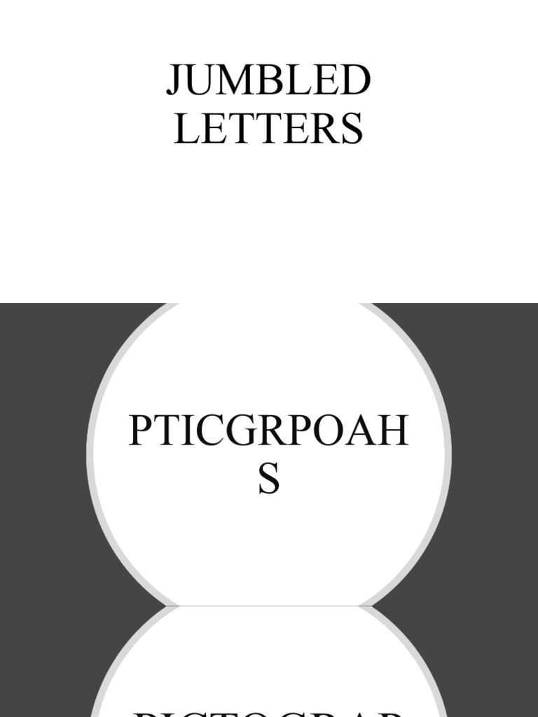 Jumbled Letters | PDF