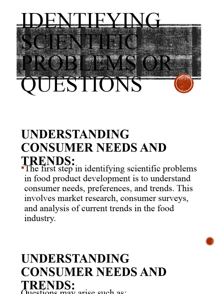Identifying Scientific Problems or Questions | PDF | Foods | Sustainability