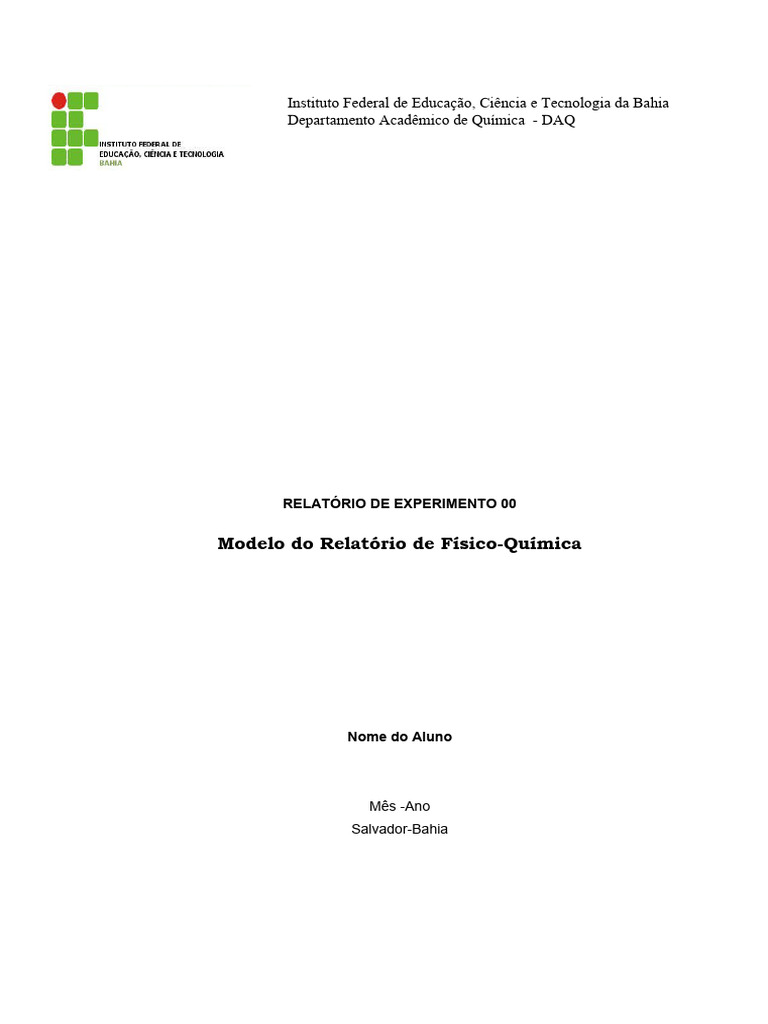 Modelo de Relatorio-IFBA | PDF | Logaritmo | Science
