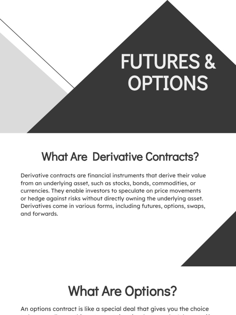 Futures & Options | PDF | Option (Finance) | Futures Contract