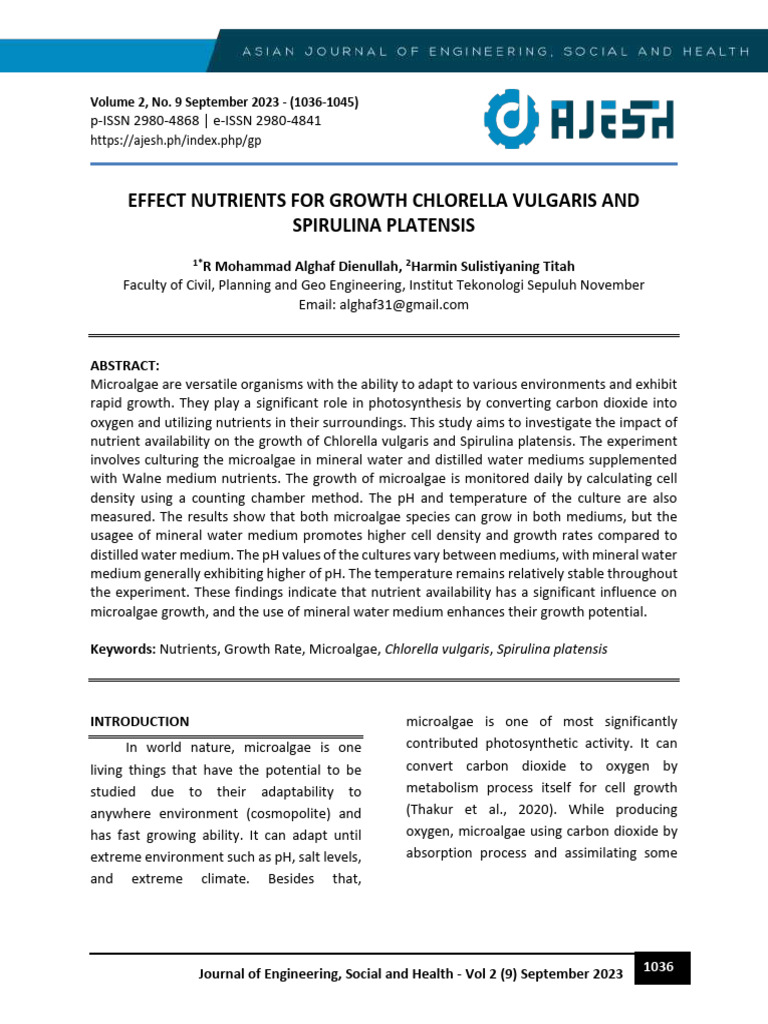 139-Article Text-1354-1-10-20231002 | PDF | Magnesium | Photosynthesis