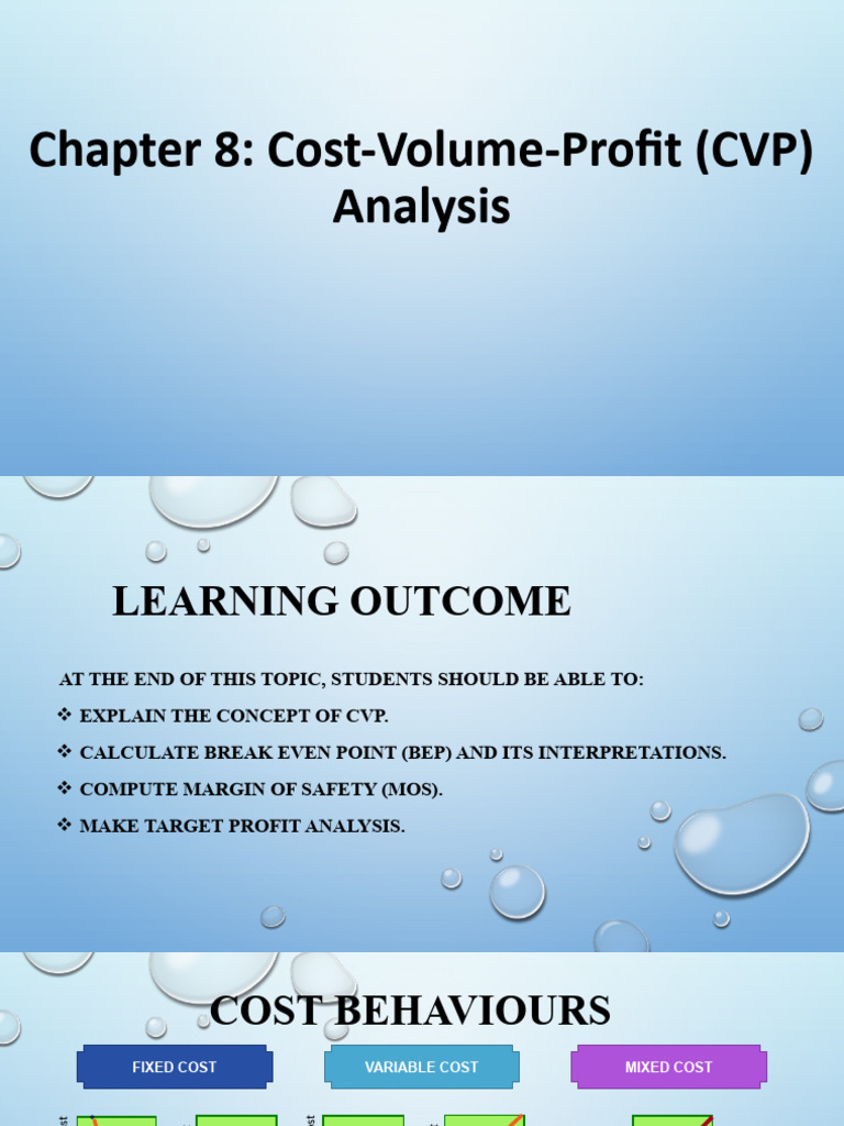 Chapter 8 CVP Analysis | PDF | Pricing | Economics