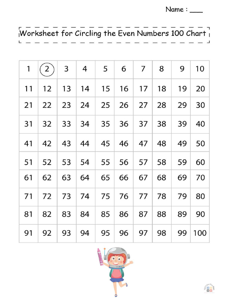 Circle The Even Numbers Worksheets 1 | PDF