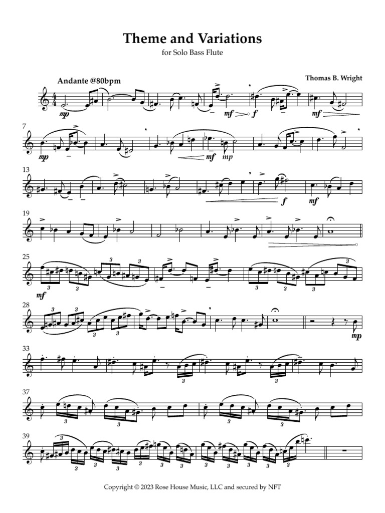 Theme and Variations - Full Score | PDF