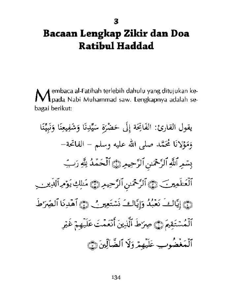 Bacaan Lengkap Zikir & Do'a Ratibul Haddad | PDF