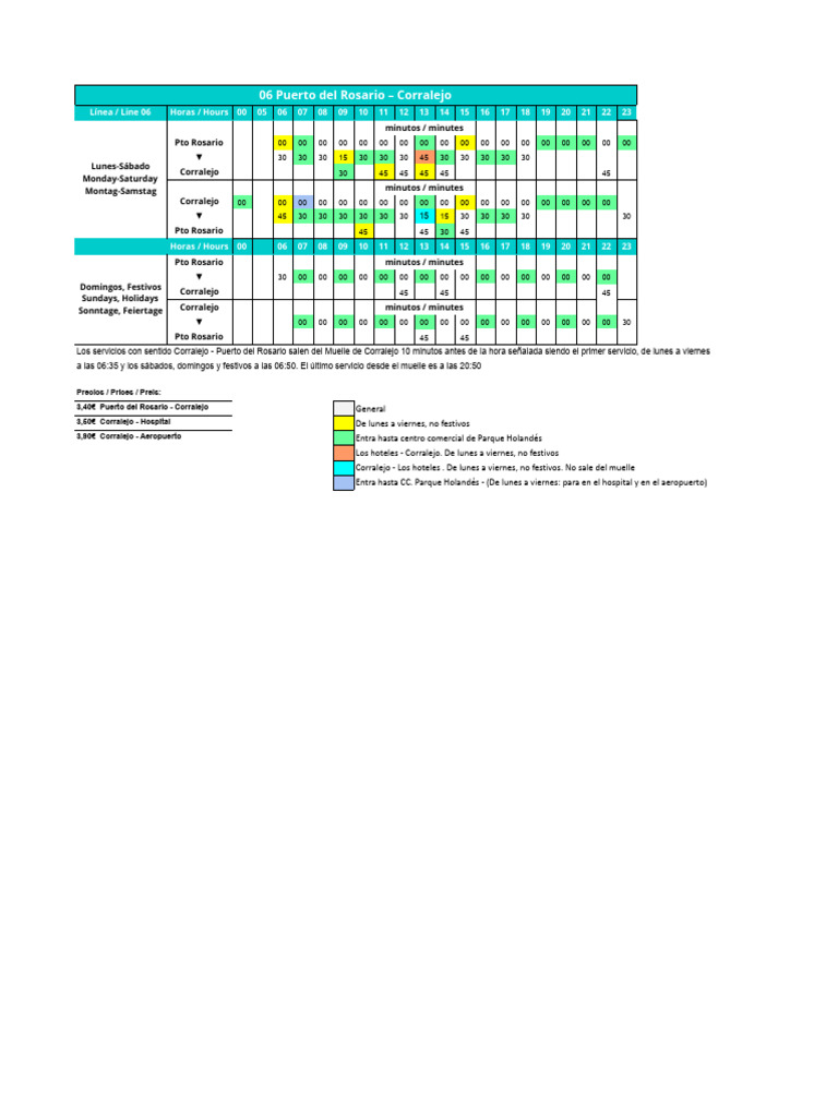 Horarios Tiadhe - L06 | PDF