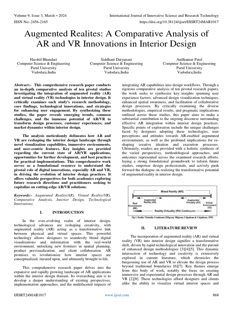 Augmented Realites: A Comparative Analysis of AR and VR Innovations in ...