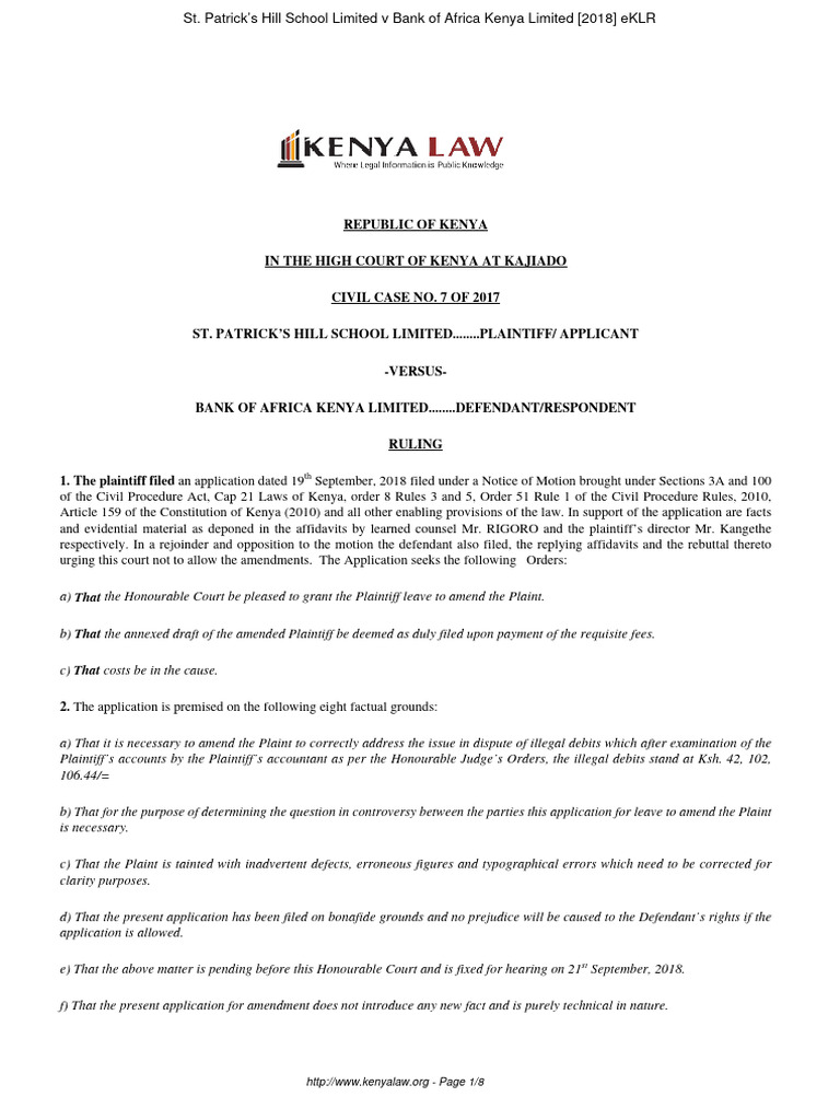 Patrick | PDF | Lawsuit | Pleading