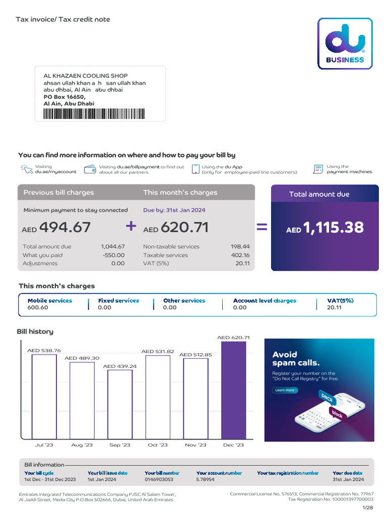 Tax Invoice/ Tax Credit Note: You Can Find More Information On Where ...