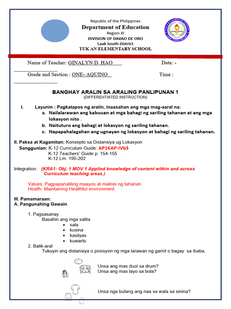 4th Cot Aral. Pan Lesson Plan | PDF