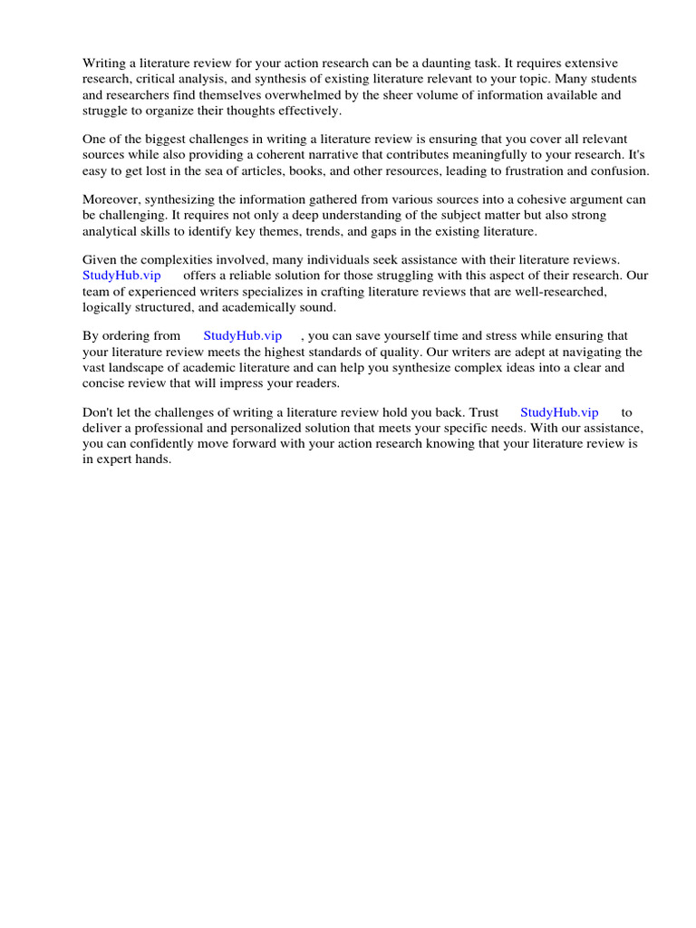 Action Research and Literature Review | PDF | Literature Review ...