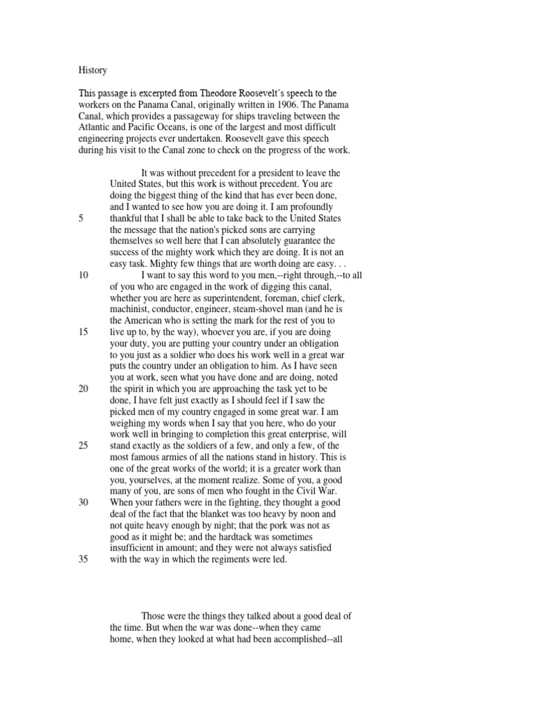 4. SAT_History | PDF | Theodore Roosevelt | Panama Canal