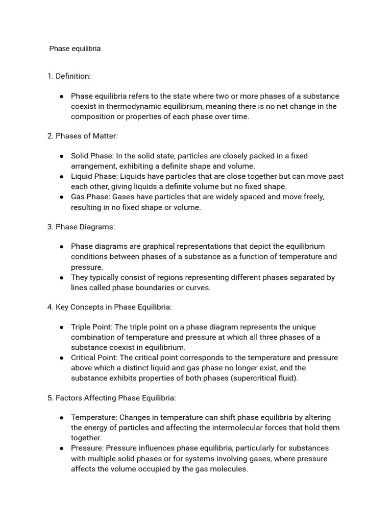 Phase Equilibria | PDF | Phase (Matter) | Phase Diagram