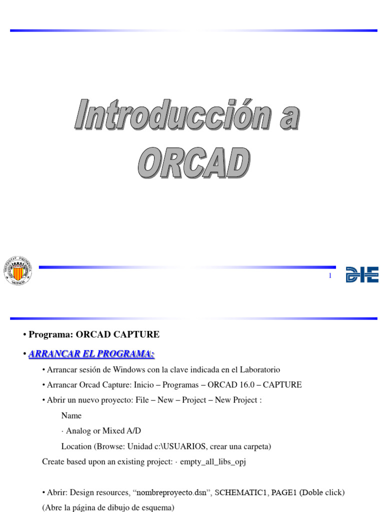 Guía de Uso de ORCAD Capture | PDF | Software