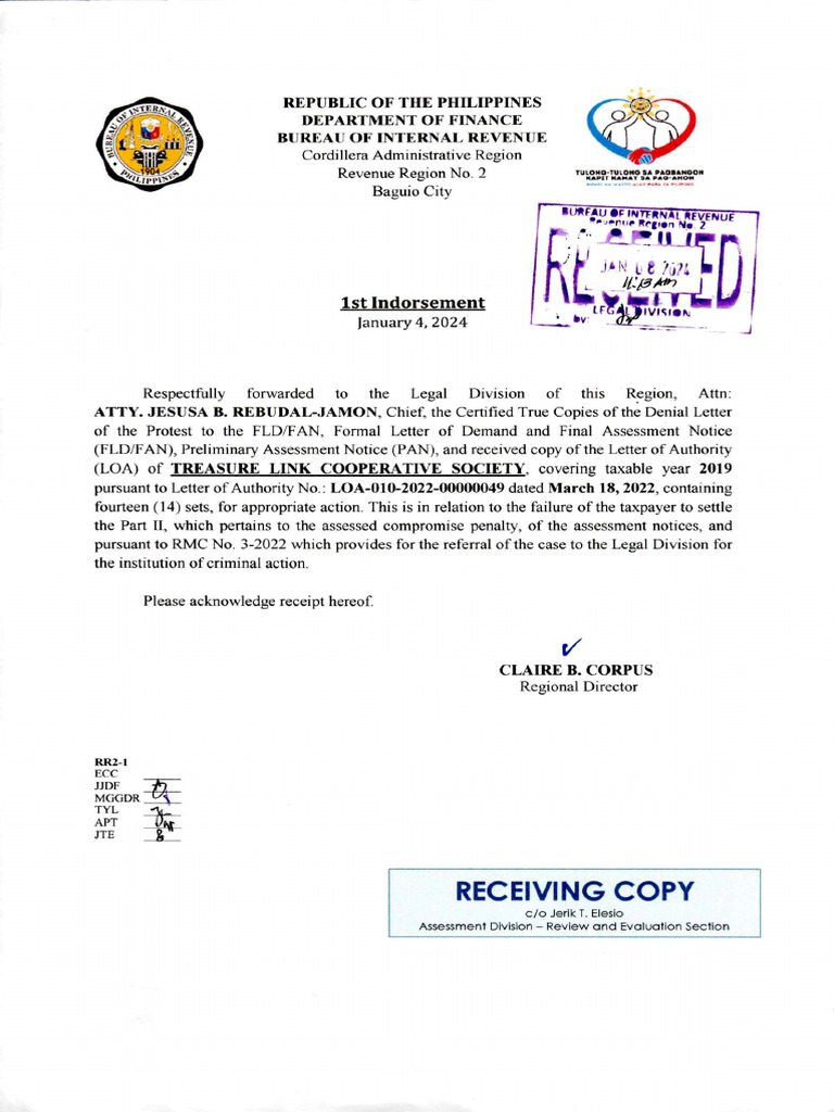 Indorsement To Legal | PDF