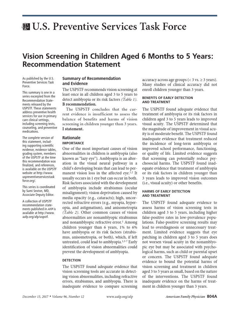 Vision Screening in Children | PDF | Science & Mathematics
