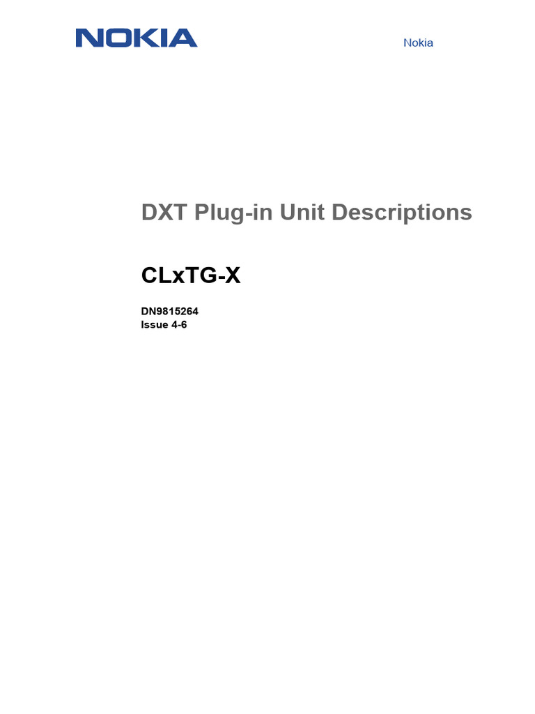 DXT Plug-In Unit Descriptions: CLXTG-X | PDF | Hertz | Trademark