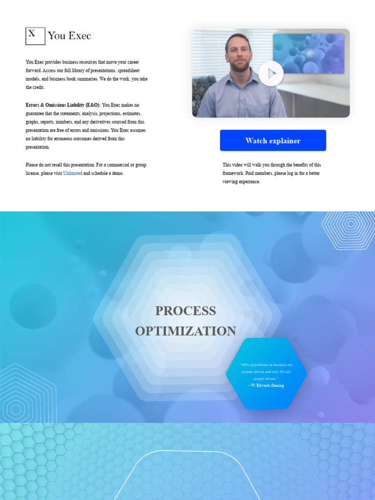You Exec - Process Optimization Methodologies Complete | PDF | Risk | Audit You Exec - Process Optimization Methodologies Complete | PDF | Risk | Audit