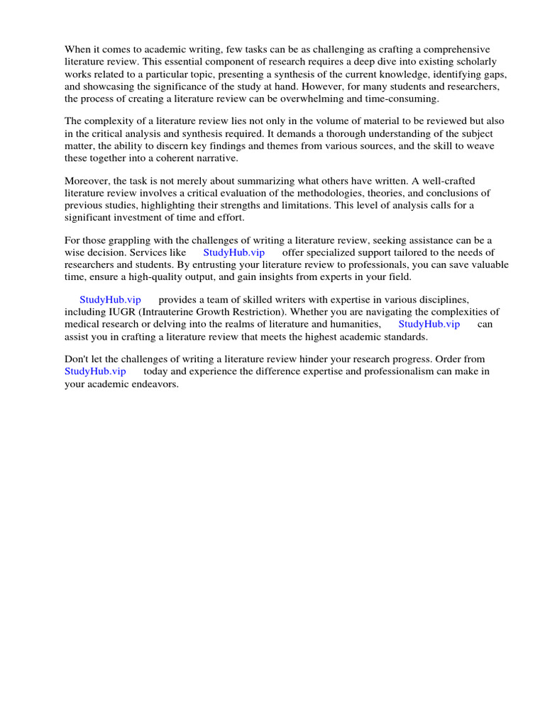 Literature Review Iugr | PDF | Expert | Procedural Knowledge