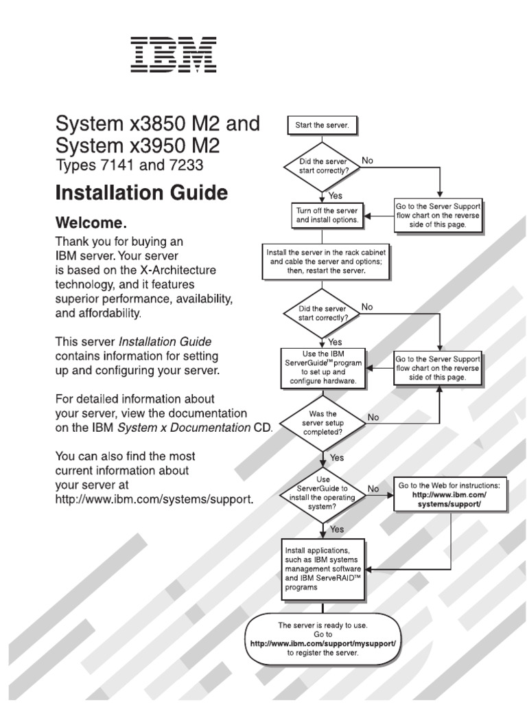 Installation Guide - IBM System x3850 M2 and x3950 M2 (7141, 7233, 7234 ...