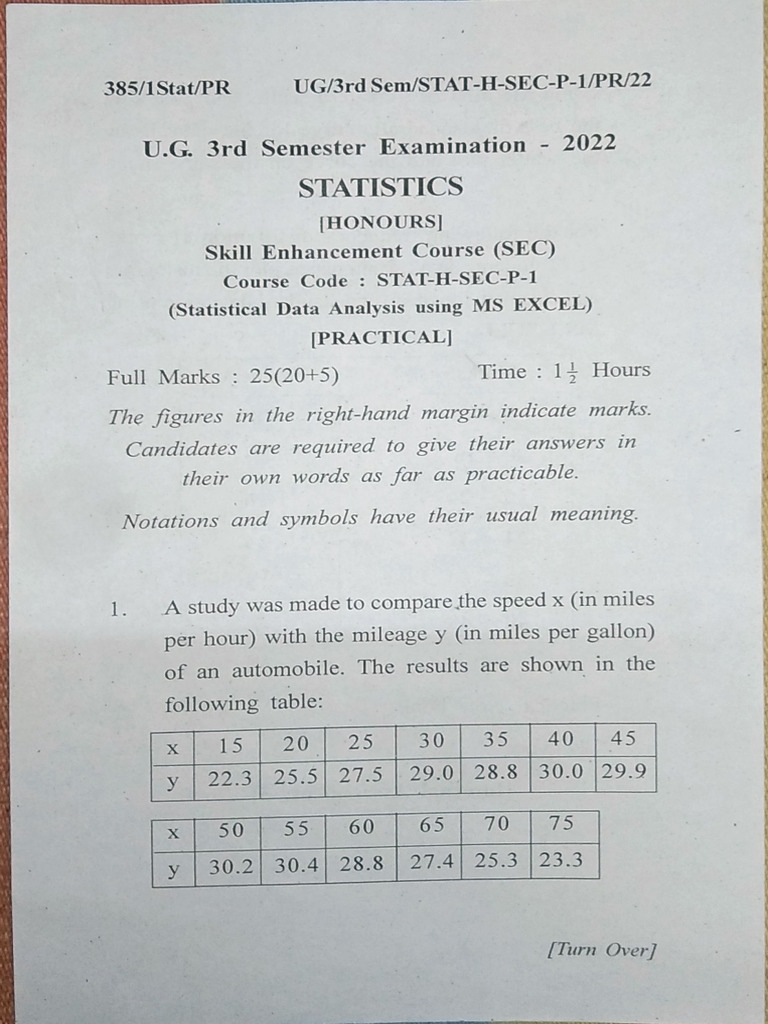 Stat H Sec P 1 1 | PDF