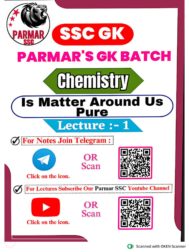 SSC Chemistry Notes by Parmar | PDF | Sodium Chloride | Sodium Carbonate