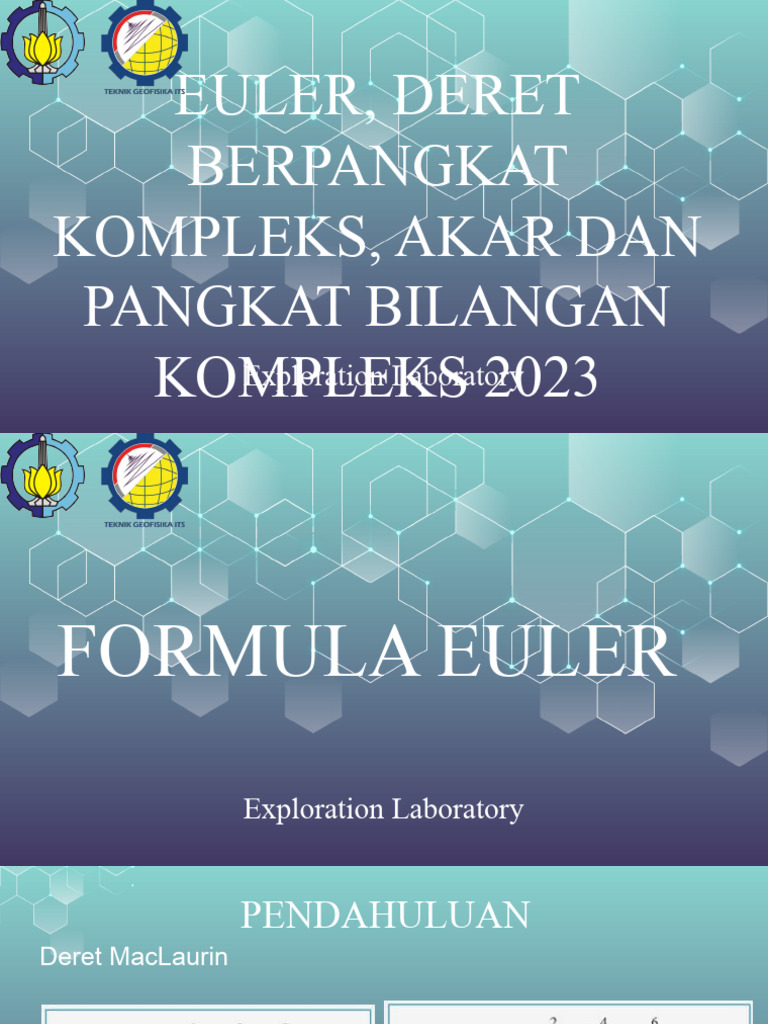 Materi PPT Euler, Deret Berpangkat Kompleks, Akar Dan Pangkat Bilangan Kompleks 2023 | PDF