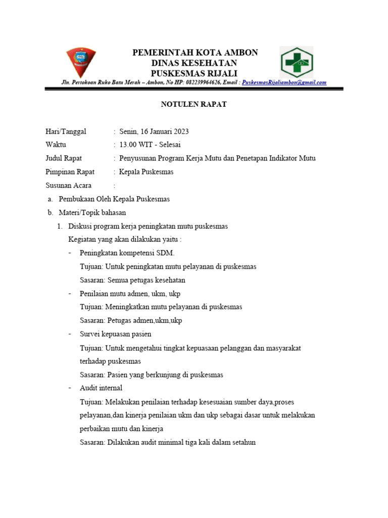 Penyusunan Jadwal Rapat RTM - AUDIT 2023 | PDF | Bisnis