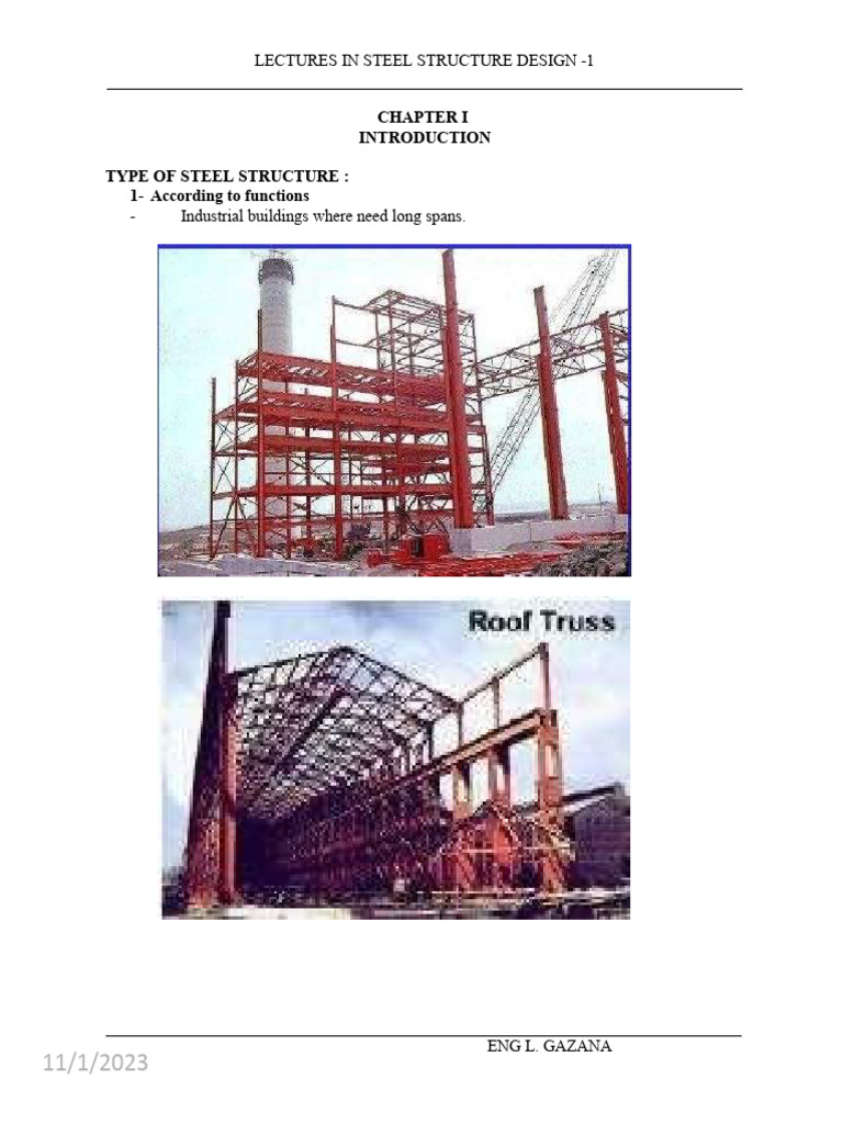 Steel Structure Design Lectures | PDF | Truss | Structural Engineering