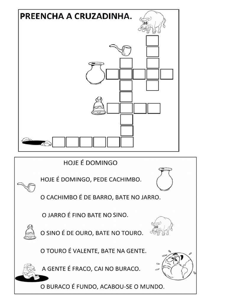Atividades-Sequência-Didática-Parlenda-hoje-é-domingo | PDF