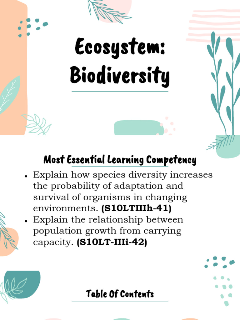 Biodiversity Pdf Biodiversity Genetic Diversity