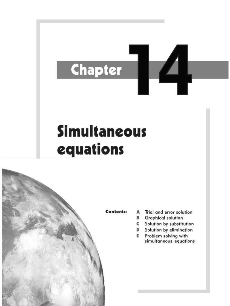 Simultaneous Equations | PDF