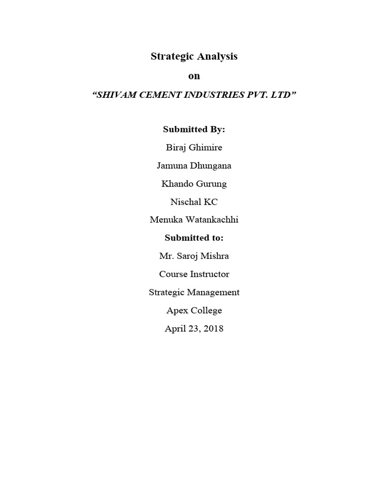 Shivam Cement Industry Analysis | PDF | Cement | Brand