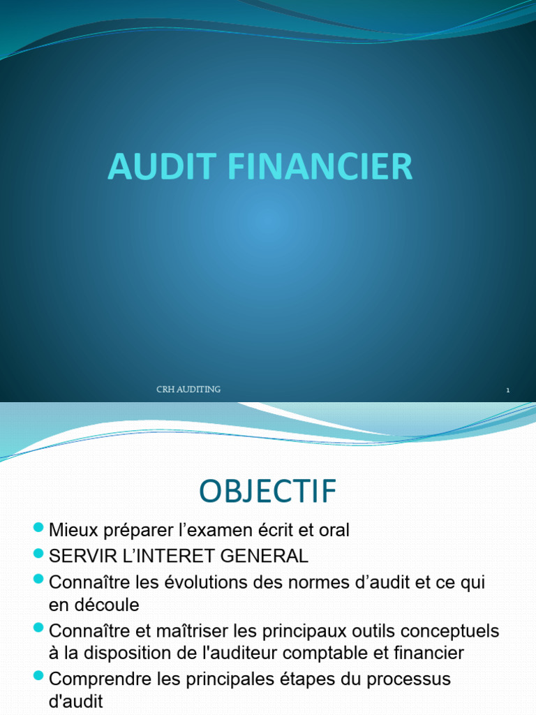 Audit Financier | PDF | Audit | Audit financier