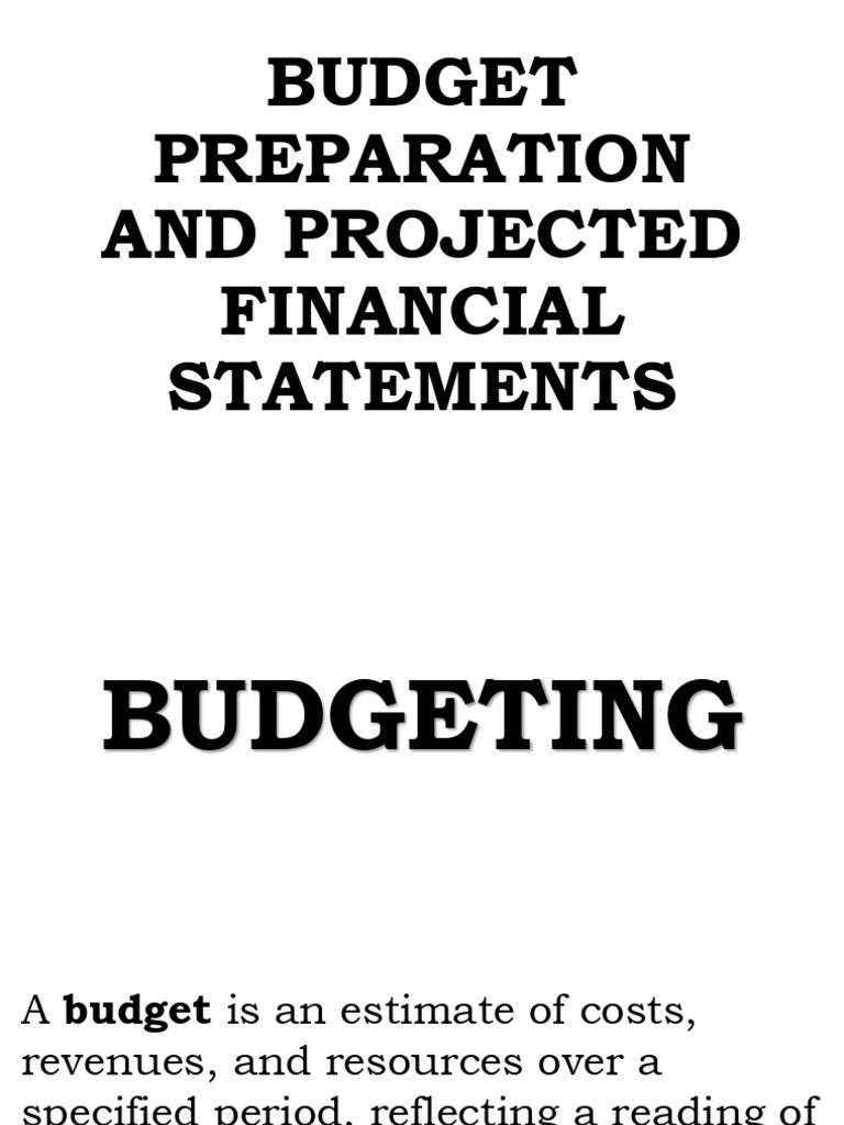 Budget Preparation and Financial Forecasts | PDF | Budget | Inventory