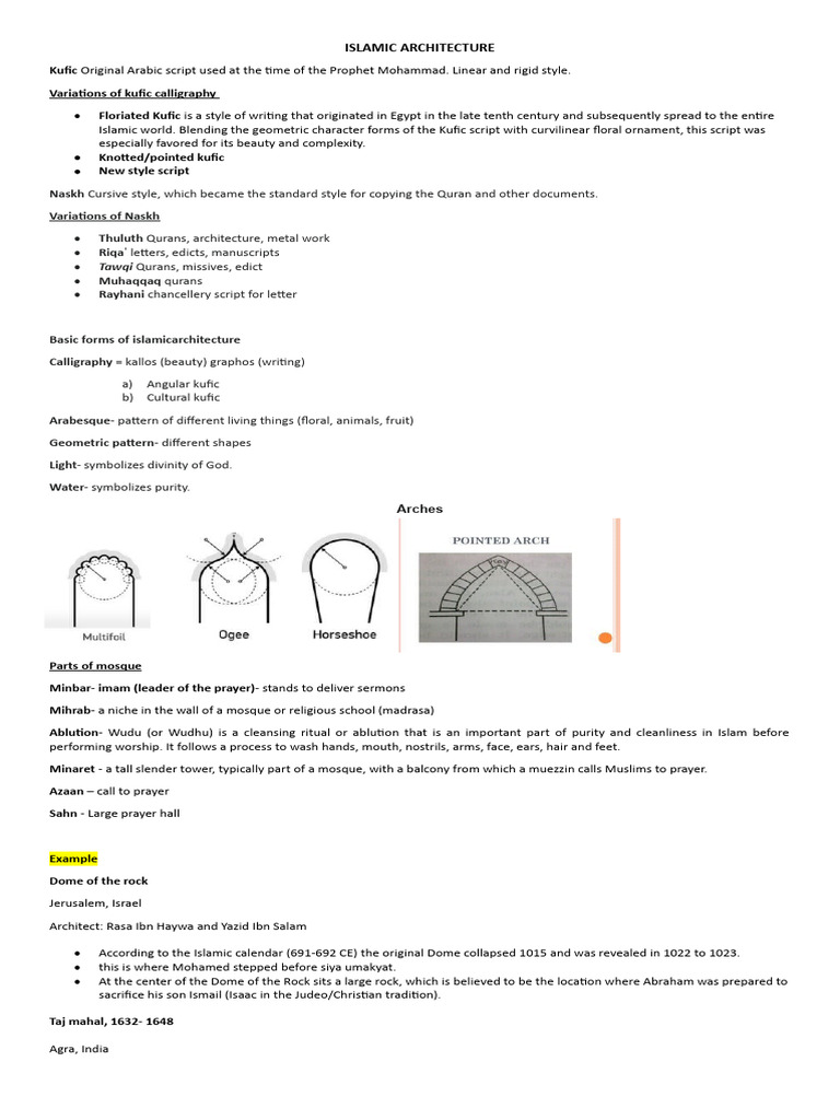 Prelim-Finals Hoa Reviewer | PDF | Mosque | Florence