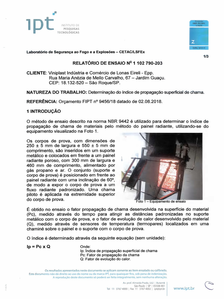 Laudo Ipt Sollar | PDF