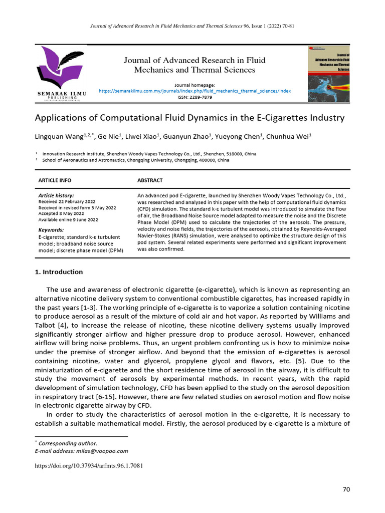 2022_Applications of Computational Fluid Dynamics in the E-Cigarettes ...