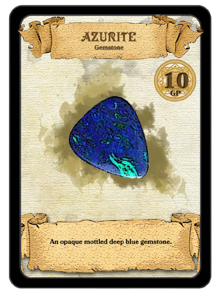 Gemstone 10 gp cards print | PDF
