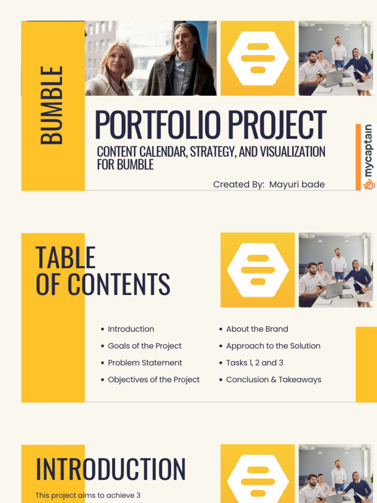 Mayuri Bade - Portfolio Project 1 Content Calendar, Strategy and Visualisation For Bumble ...