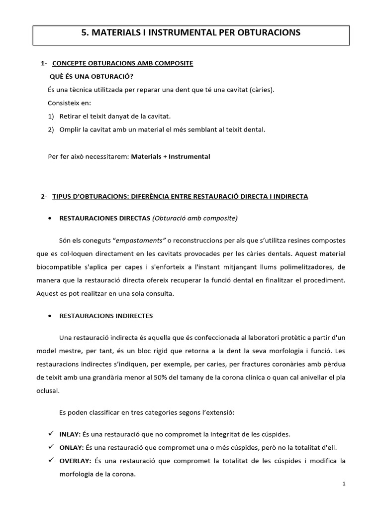 Ud3 Instrumental Per Obturacions | PDF