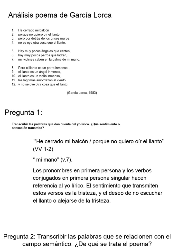 Análisis Poema de Lorca | Descargar gratis PDF | Poesía | Ritmo