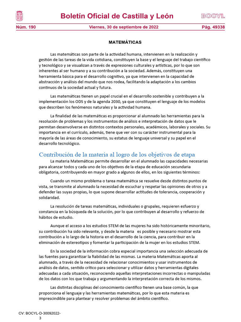 Currículo Básico de Matemáticas | PDF | Evaluación | Aprendizaje