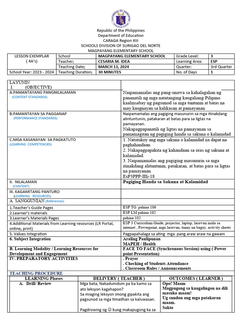 Cot DLL Esp 3rd Quarter Idea | PDF