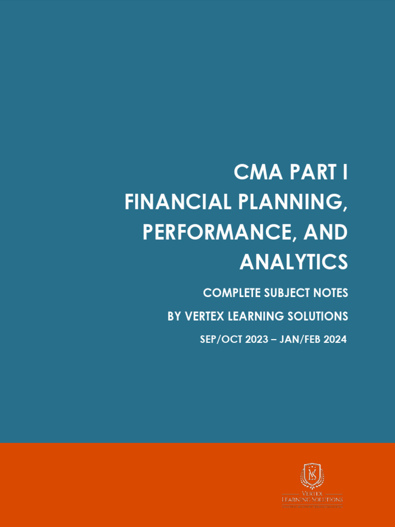 Cmapart1 Samplenotes Pdf Internal Control Valuation Finance