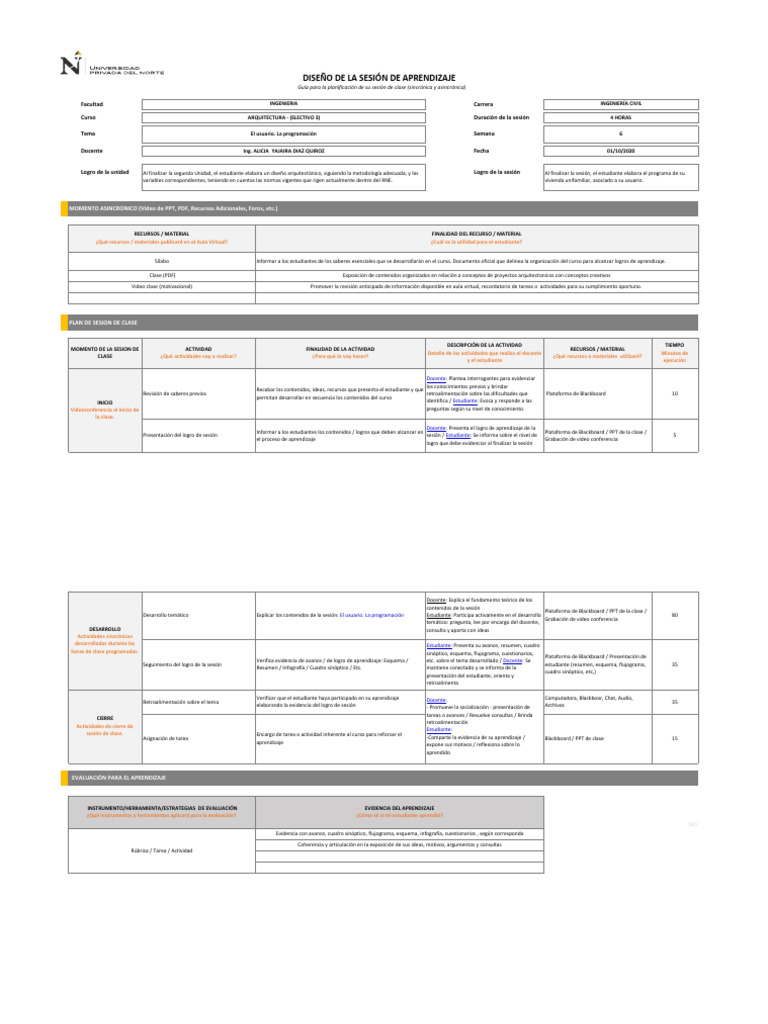 1 Sesión de clase N° 6 | PDF | Cognición | Aprendizaje