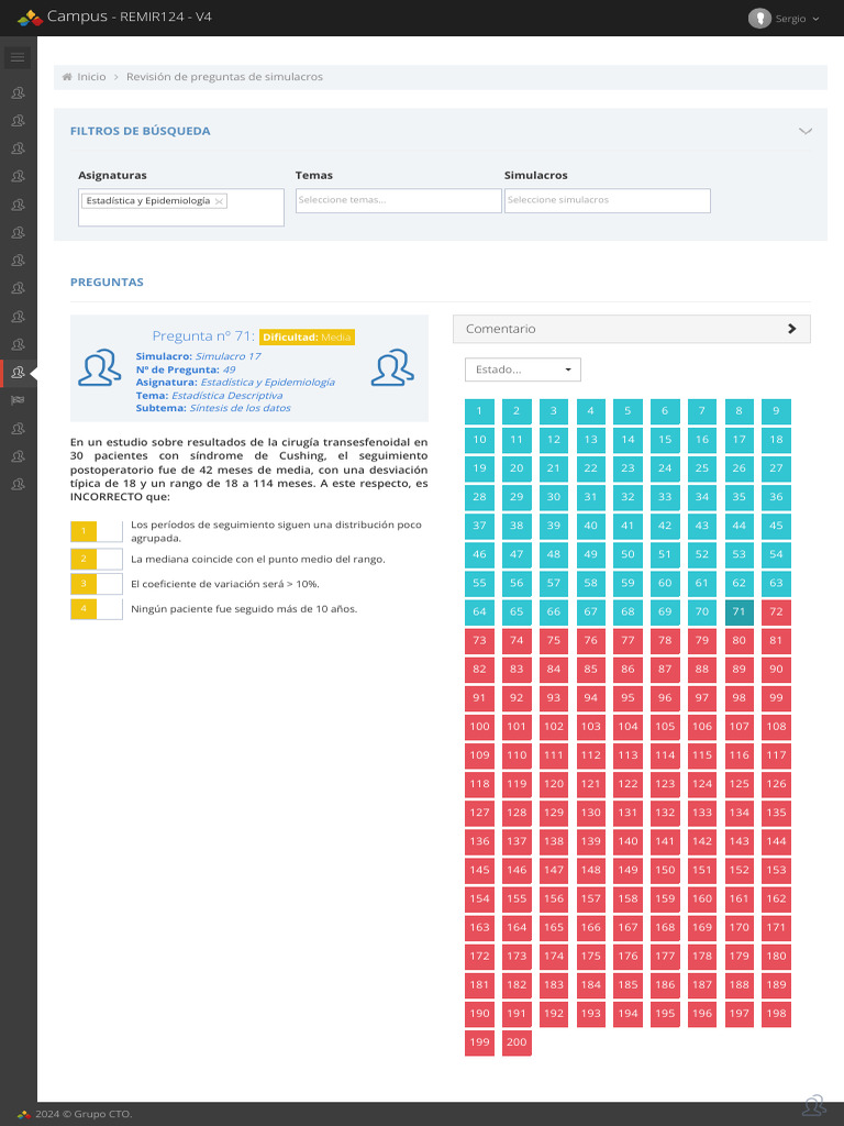 Grupo CTO - Revisión de Preguntas de Los Simulacros 5 | PDF